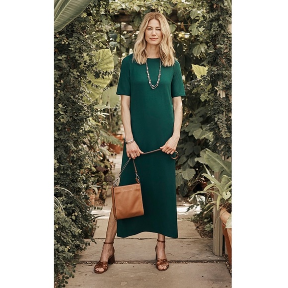 J. Jill | Dresses | J Jill Wearever Green Midi Maxi Dress Sz Lp Petite ...